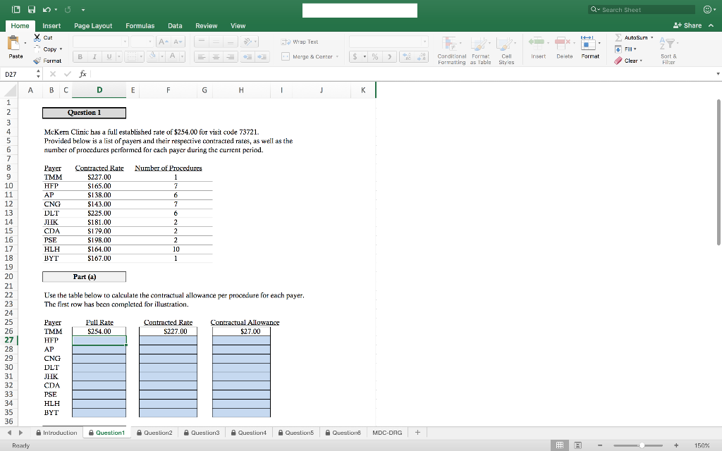 Solved Q- Search Sheet Oo oo Home Insert Page Layout X Cut | Chegg.com