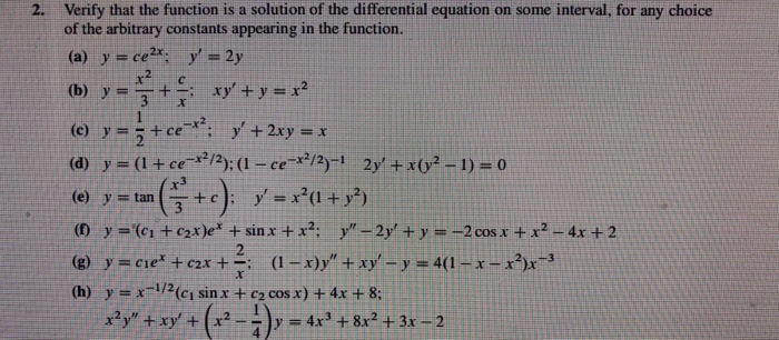 Solved Verify that the function is a solution of the | Chegg.com