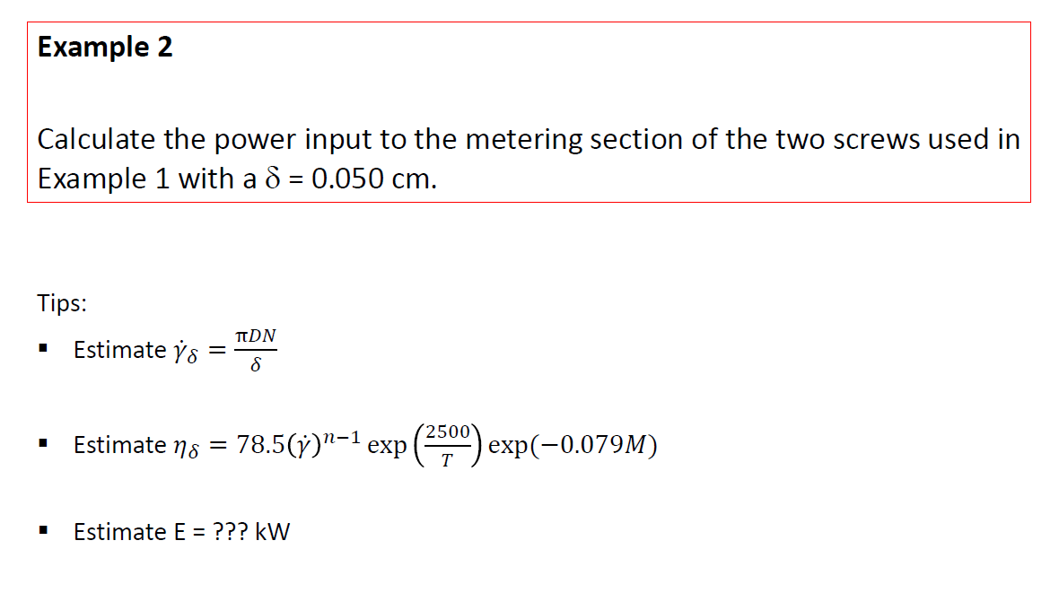 Calculate the power input to the metering section of | Chegg.com