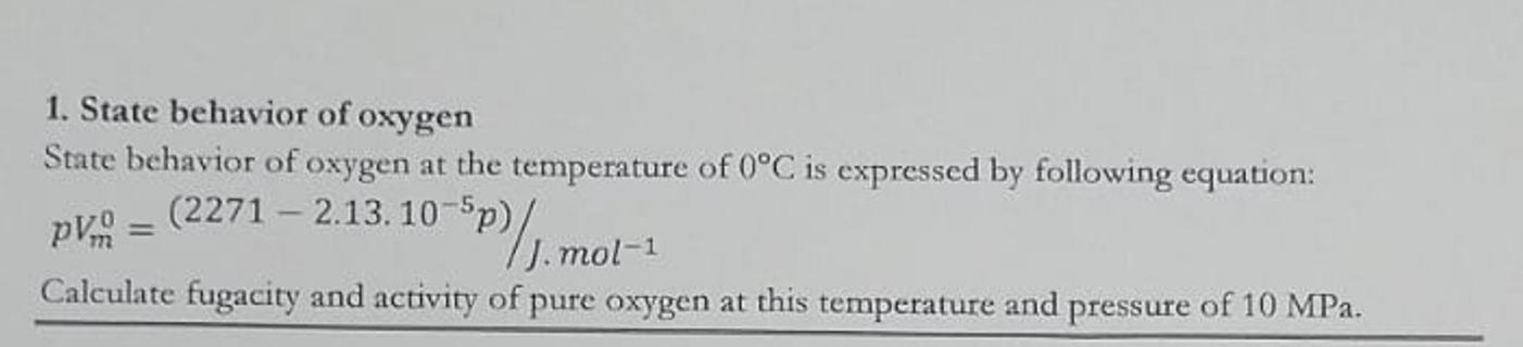 Solved State behavior of oxygenState behavior of oxygen at | Chegg.com