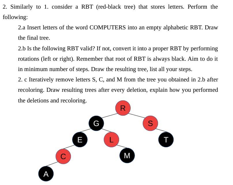 Solved Similarly to 1 . consider a RBT (red-black tree) that | Chegg.com
