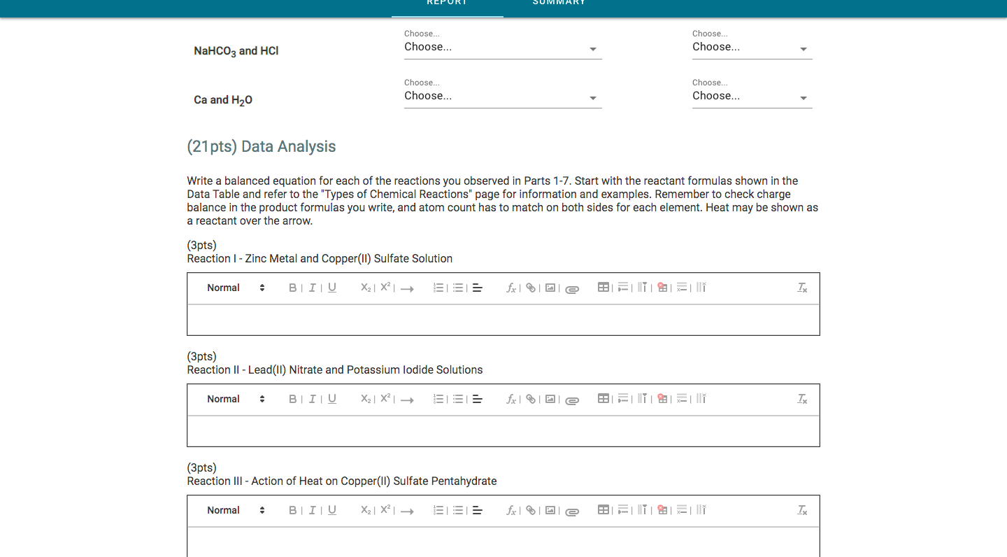 Solved REPORT SUMMARY Data And Report Submission - Types Of | Chegg.com