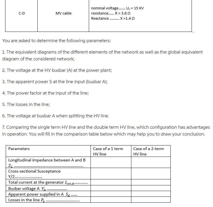 A three-phase radial network whose various equipment | Chegg.com