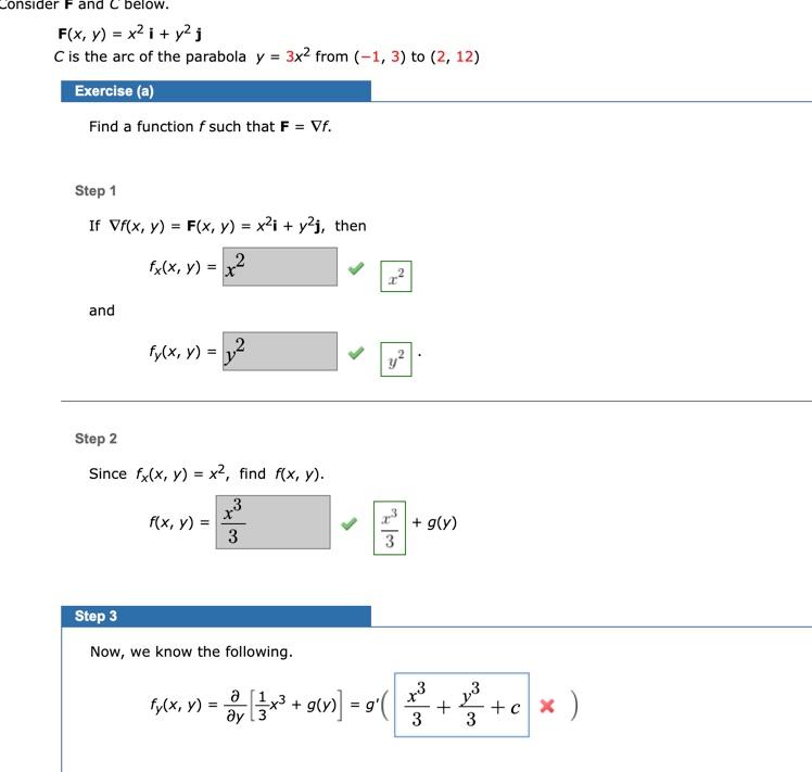 Solved Consider F and C below. F(x, y) = x2 i + y2j C is the | Chegg.com