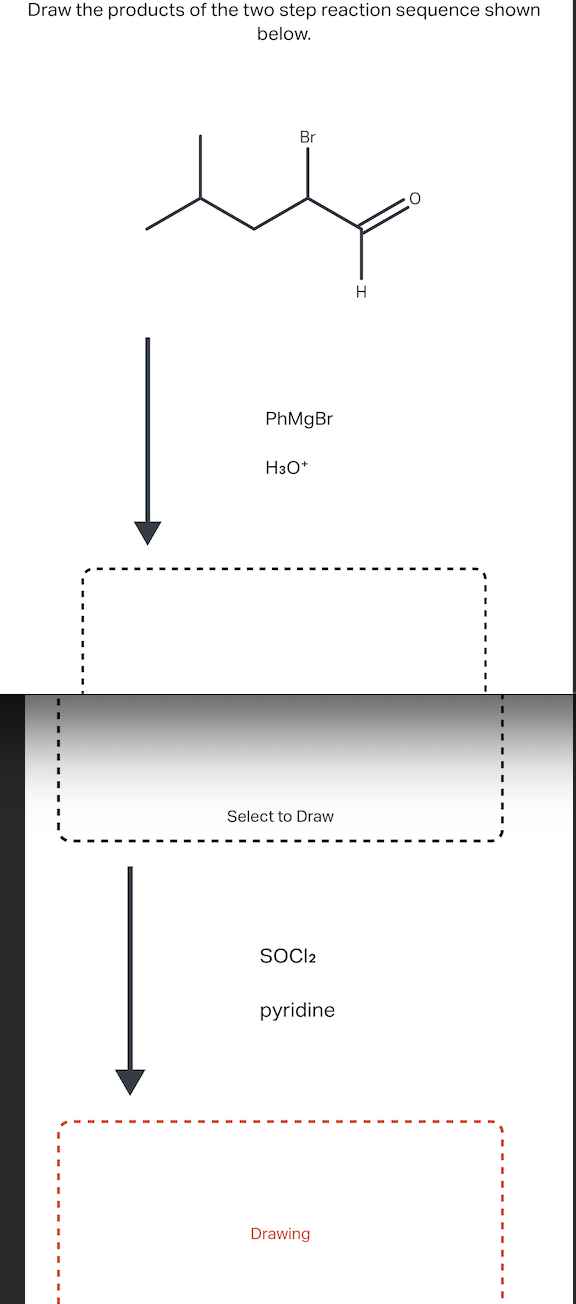 Solved Draw the products of the two step reaction sequence | Chegg.com