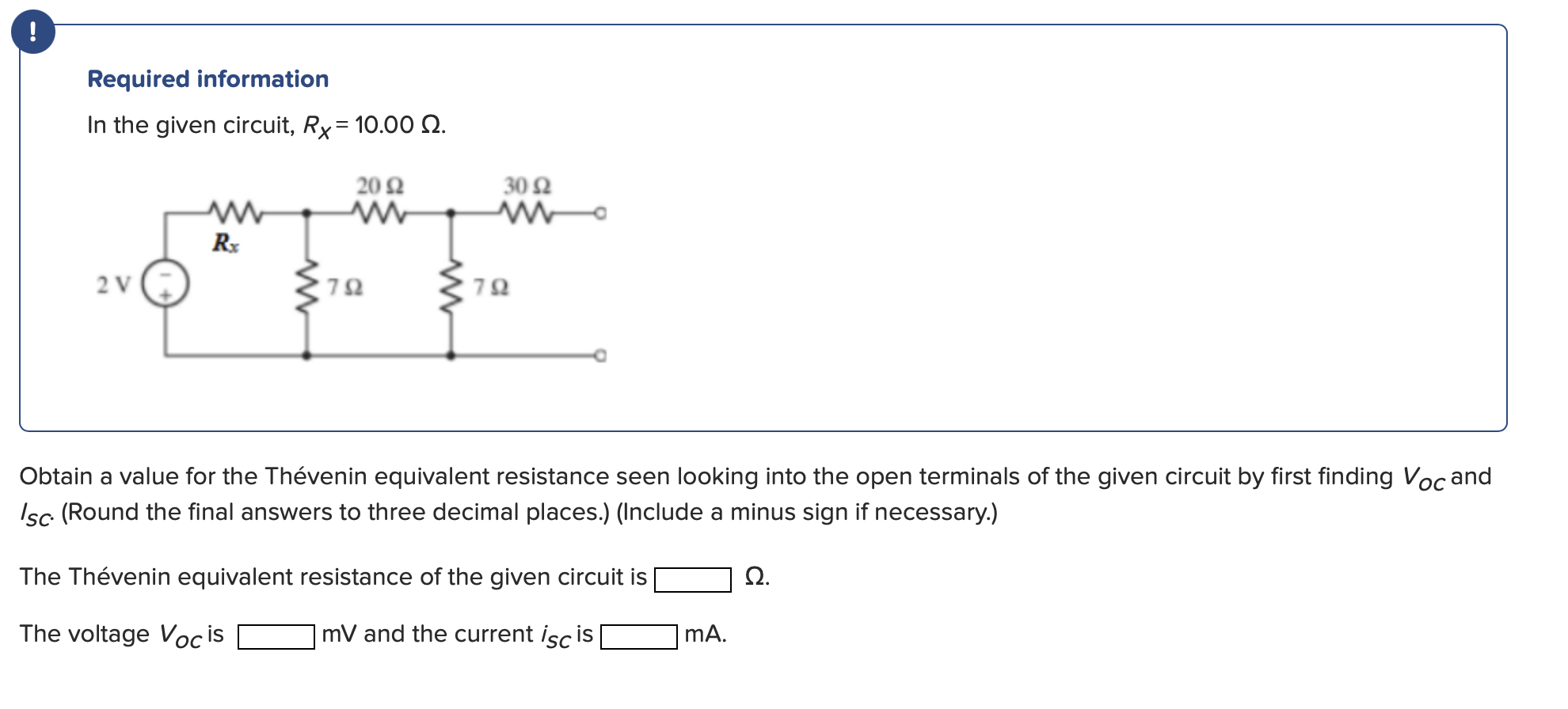 Solved Required informationIn the given circuit, | Chegg.com