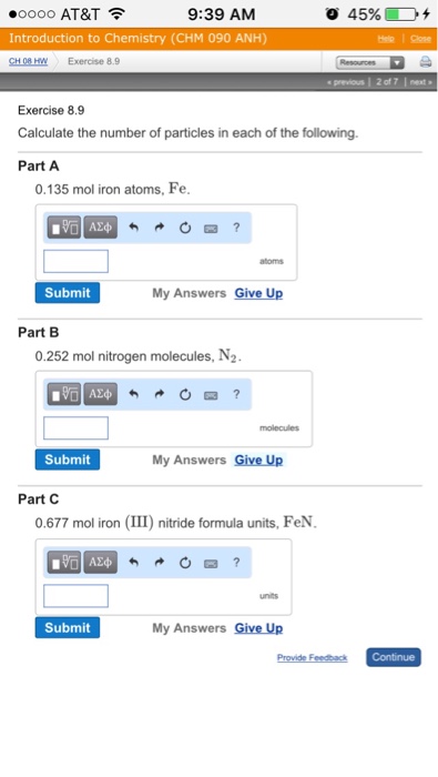 Solved Calculate the number of particles in each of the | Chegg.com