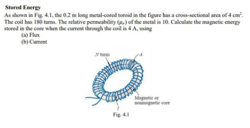 Solved Stored Energy As shown in Fig. 4.1, the 0.2 m long | Chegg.com