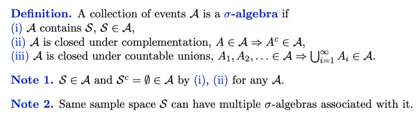 Solved Events / notation: 0 - the empty event/set, AUB,U-1 | Chegg.com
