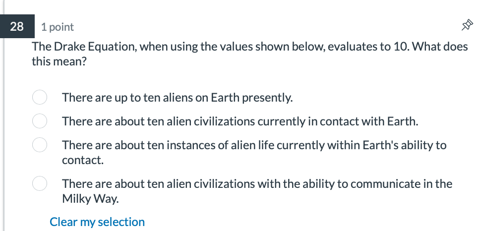 Solved The Drake Equation, when using the values shown | Chegg.com
