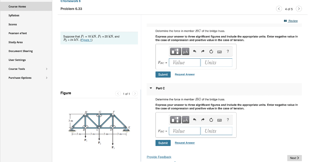 Solved Suppose that P1=18kN,P2=20kN, and Part A P3=24kN. | Chegg.com