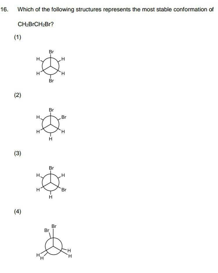 Solved 16. Which of the following structures represents the | Chegg.com