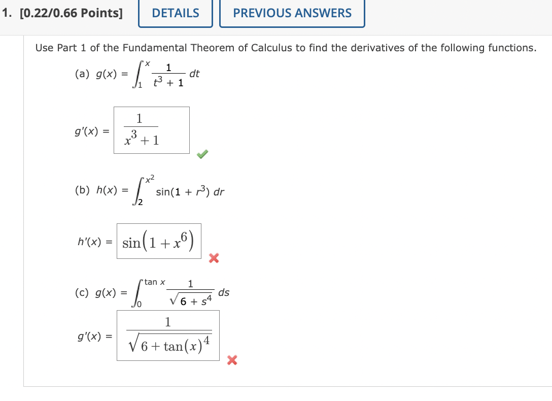 Solved Use Part 1 of the Fundamental Theorem of Calculus to | Chegg.com