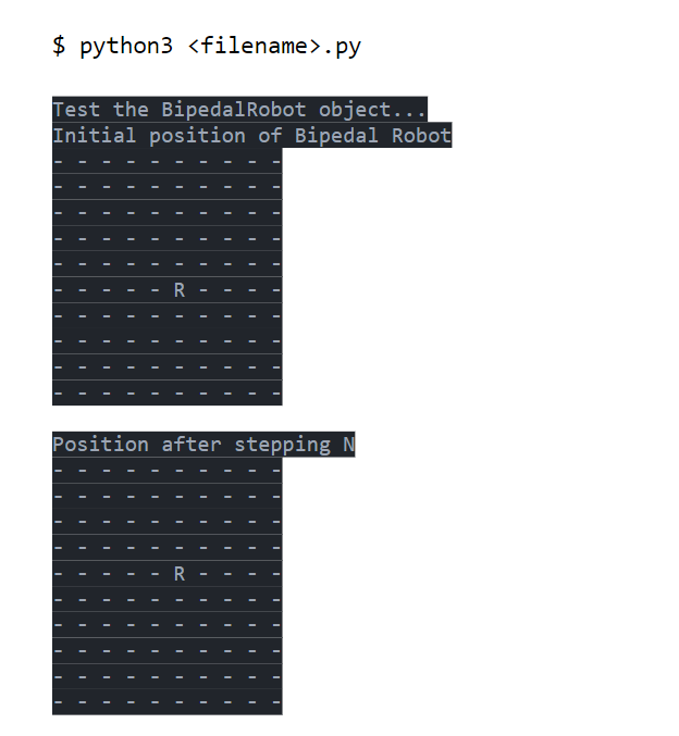Solved Create a class definition called BipedalRobot that is | Chegg.com