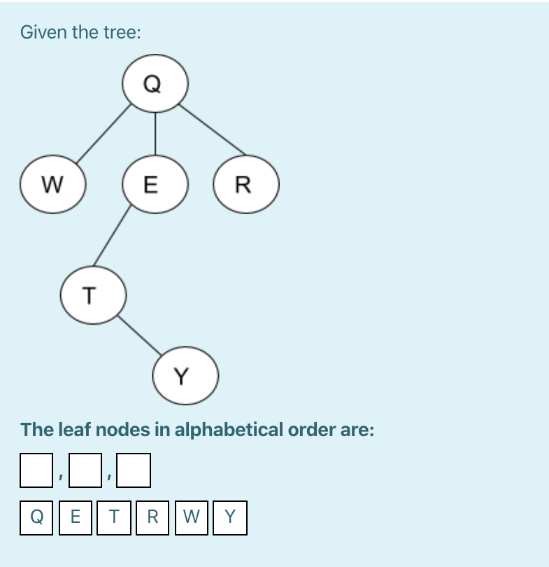 Solved Given The Tree The Node Tis Select One O A An 1174