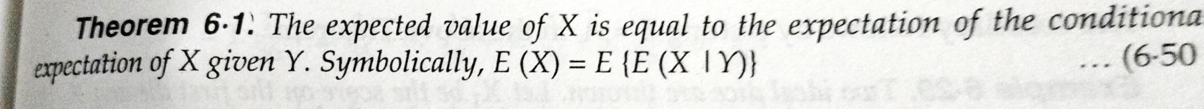 Solved Theorem 6.1. The expected value of X is equal to the | Chegg.com