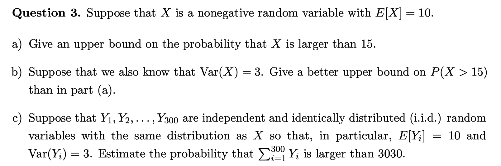 Solved Question 3. Suppose that X is a nonegative random | Chegg.com