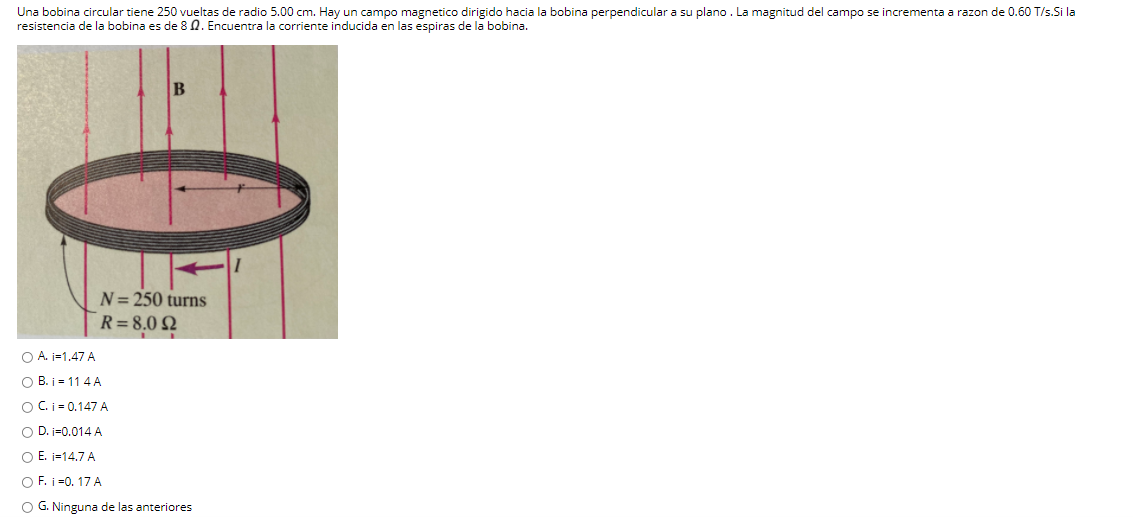 Solved A circular coil has 250 turns of radius 5.00 cm. | Chegg.com