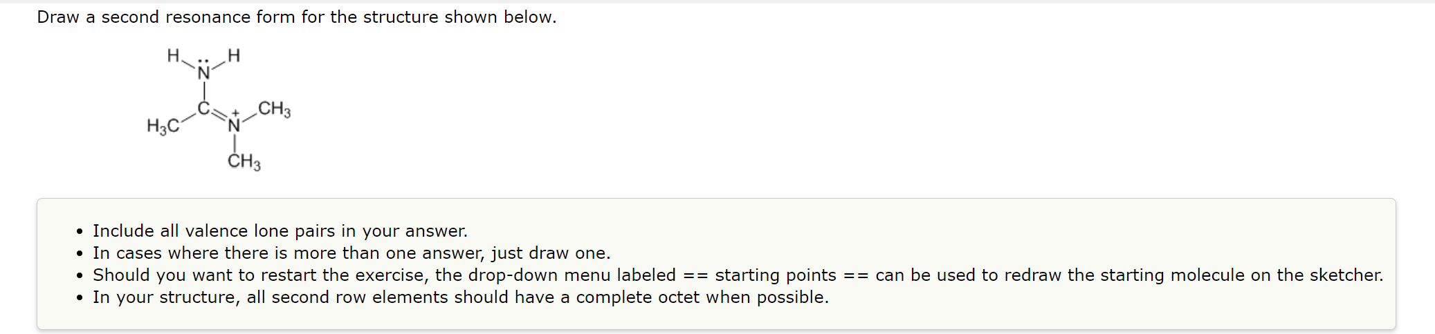 Solved Draw a second resonance form for the structure shown | Chegg.com