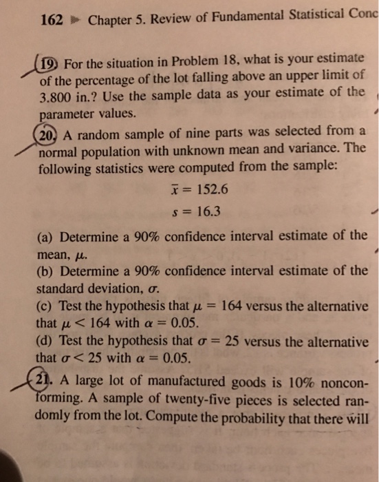 Solved For the situation in Problem 18. what is your | Chegg.com