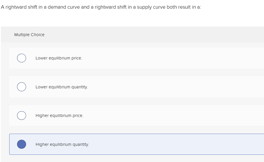 Solved A rightward shift in a demand curve and a rightward | Chegg.com