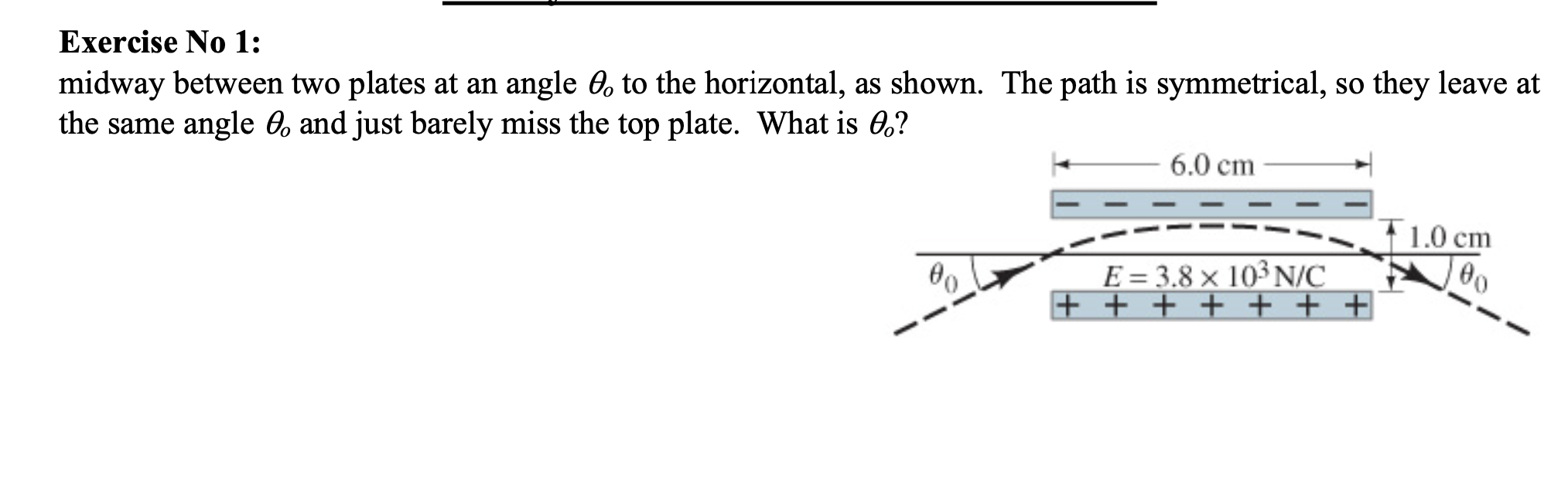 Solved Exercise No 1: midway between two plates at an angle | Chegg.com