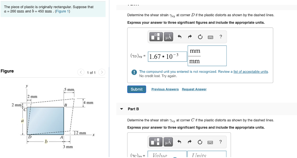 Solved The piece of plastic is originally rectangular. | Chegg.com