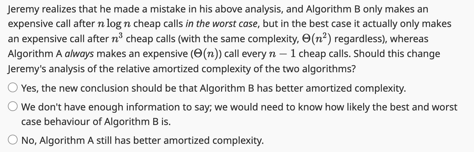 Solved Jeremy Bearimy wants to compare the complexity of two | Chegg.com