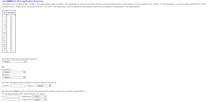 Solved Use SPSS for this Application Exercise: Managers are | Chegg.com