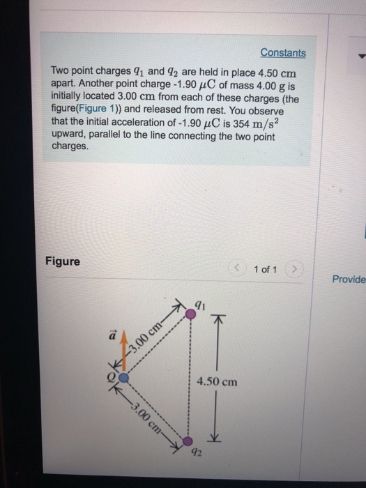 Solved Constants Two point charges q1 and q2 are held in | Chegg.com