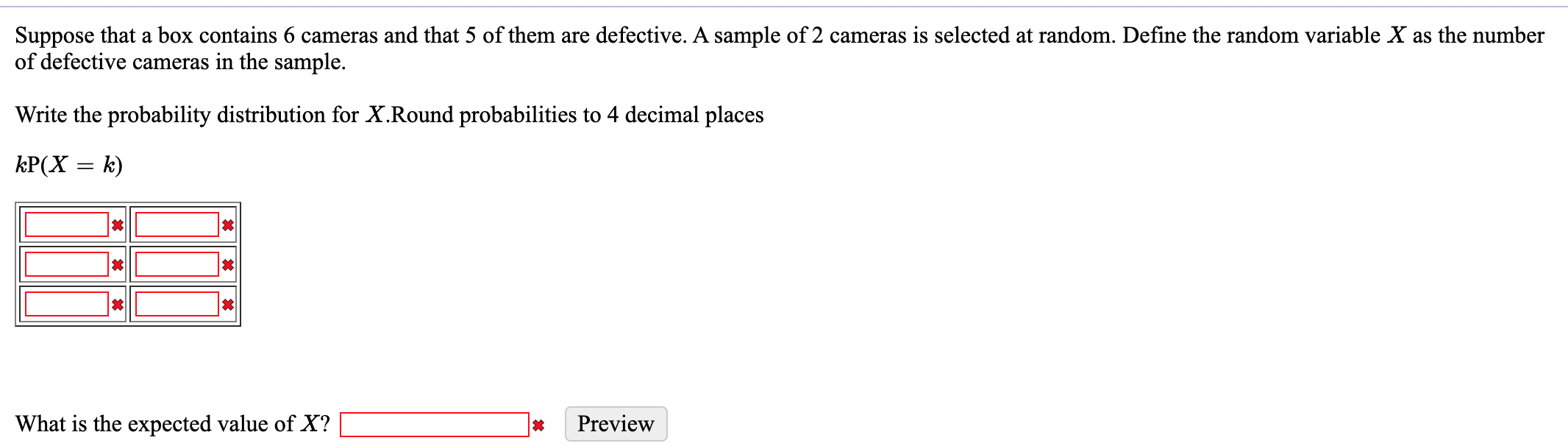 Solved Suppose that a box contains 6 cameras and that 5 of | Chegg.com