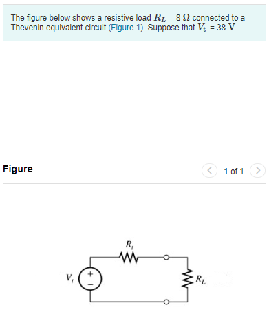 Solved The figure below shows a resistive load RL = 82 | Chegg.com