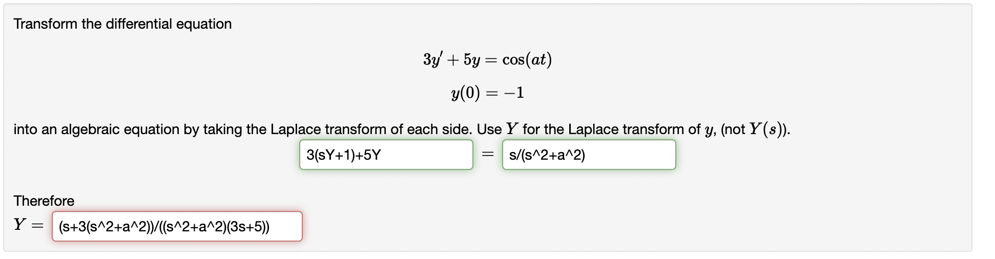 Solved Transform the differential equation | Chegg.com