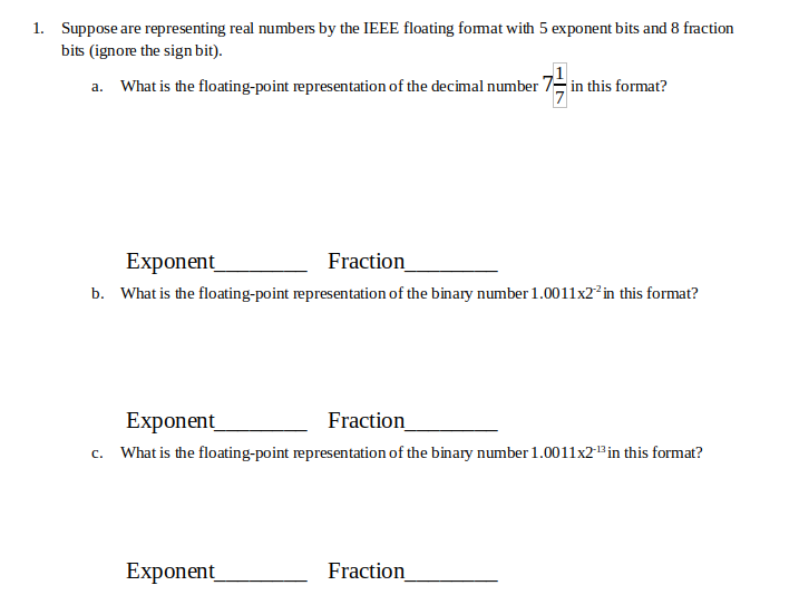 Solved Suppose are representing real numbers by the IEEE | Chegg.com