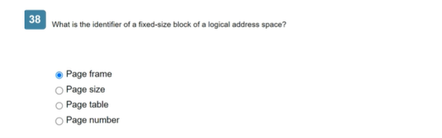 What is the identifier of a fixed-size block of a | Chegg.com