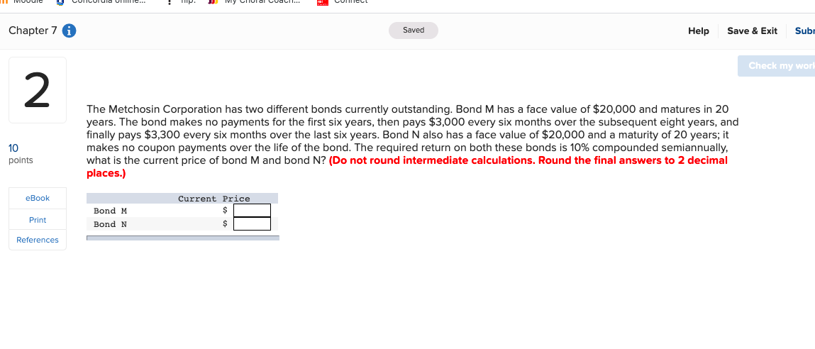 Solved Chapter 7 A Saved Help Save & Exit Subi Check my wor | Chegg.com