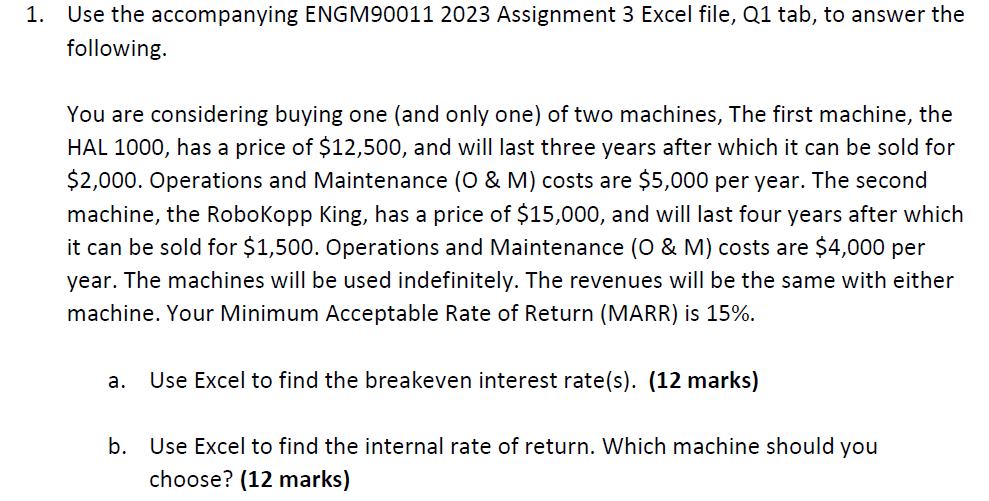 Solved Use the accompanying ENGM90011 2023 Assignment 3 | Chegg.com