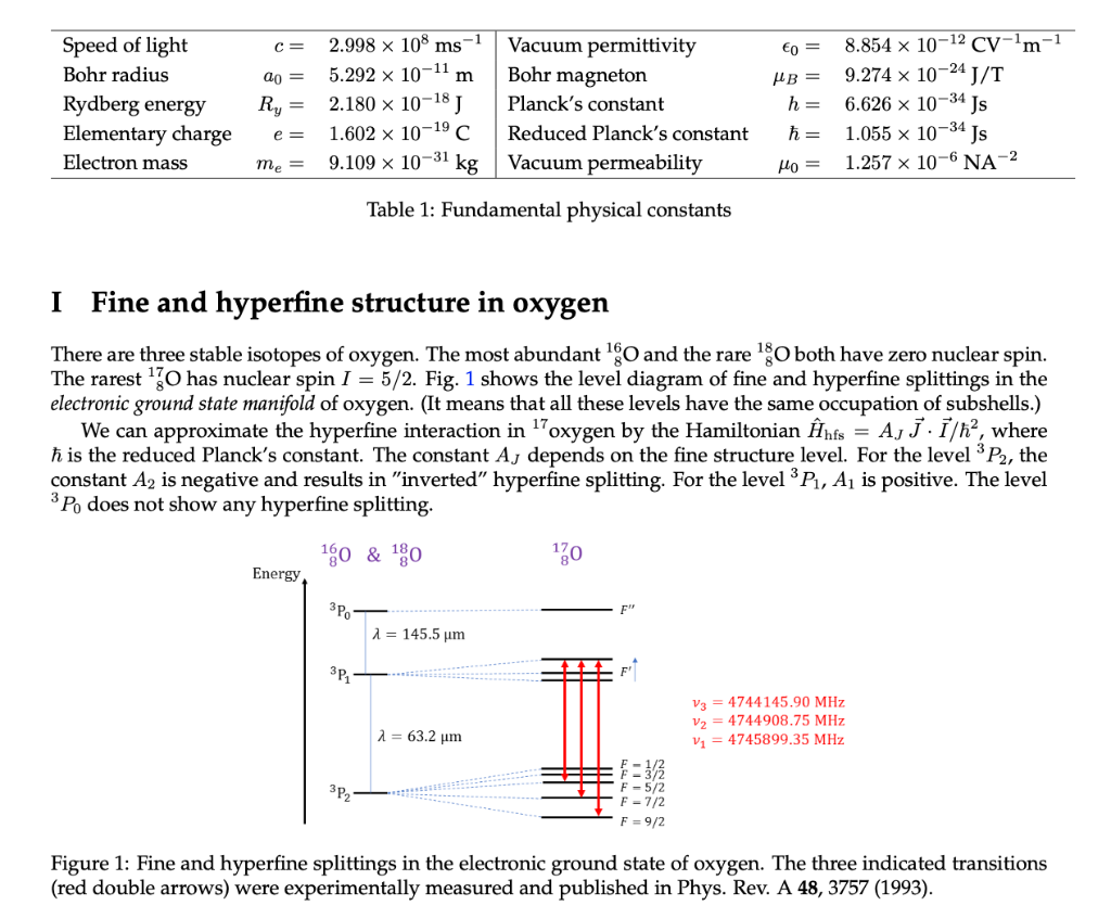 State a formula that expresses the hyperfine energy | Chegg.com