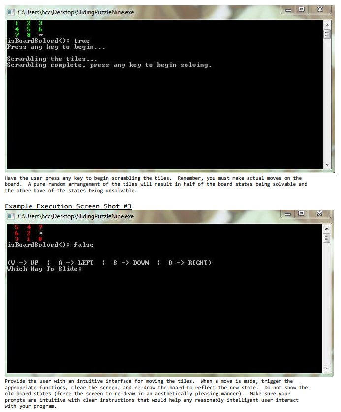 Solved C++ - Programming Assignment Imperative Sliding Tile | Chegg.com