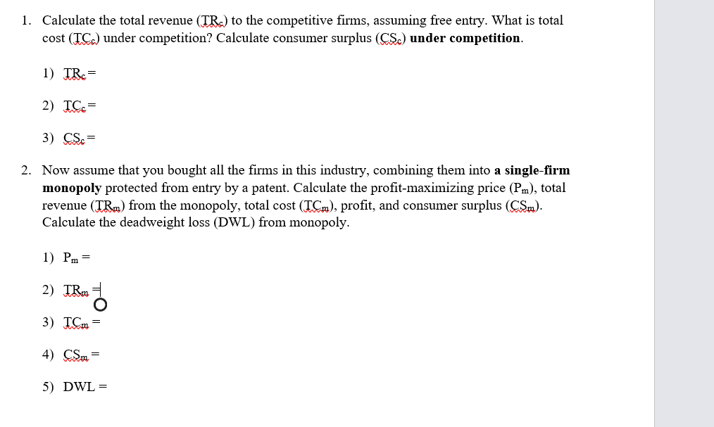 Solved Monopoly vs. Competition The diagram | Chegg.com