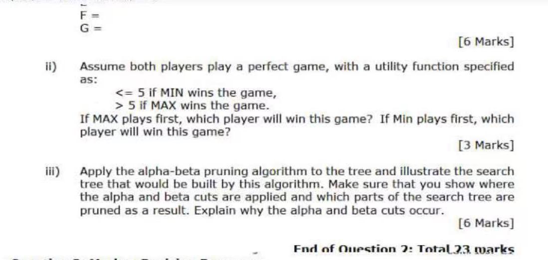 Solved Question 2: AI basics, Game Theory and Bayes Theorem | Chegg.com