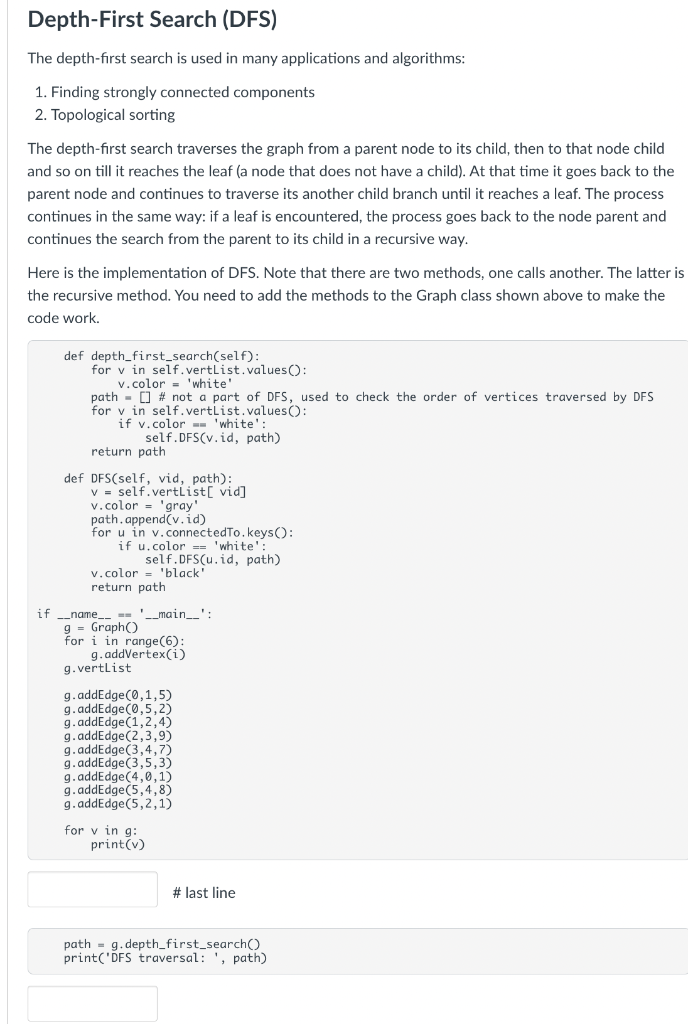 Solved Breadth-First Search (BFS) The breadth-first search | Chegg.com