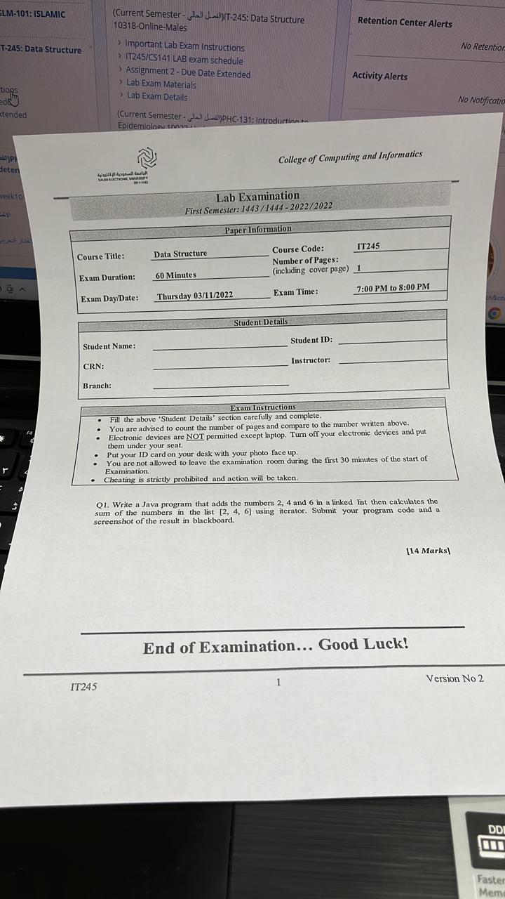 Solved write a java program that adds the numbers 2, | Chegg.com