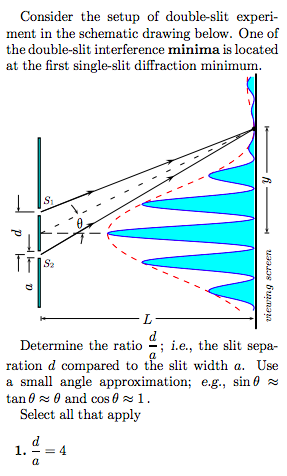 Solved Consider the setup of double-slit experiment in the | Chegg.com