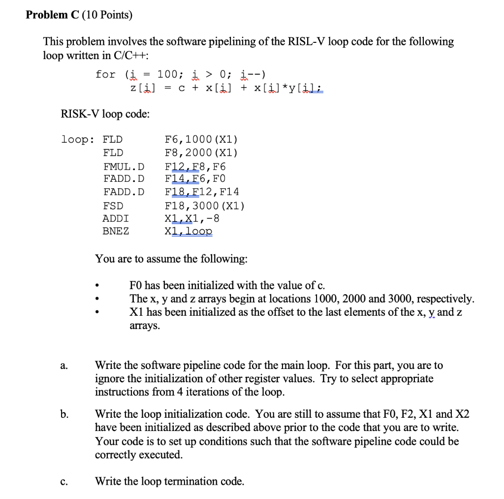 Solved oblem C (10 Points) This problem involves the | Chegg.com