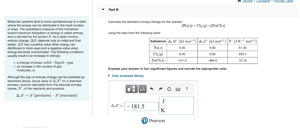 Solved Molecular systems tend to move spontaneously to a | Chegg.com