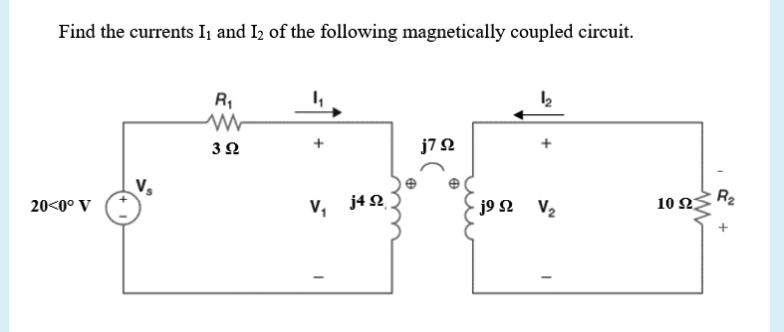 Solved Find the currents I, and I2 of the following | Chegg.com