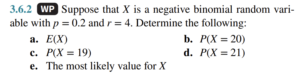 Solved 362 Wp Suppose That X Is A Negative Binomial Random 