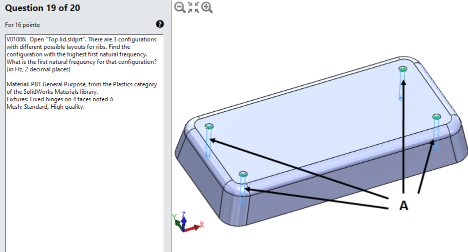 V01006: Open "Top lid.sldprt". There are 3 | Chegg.com