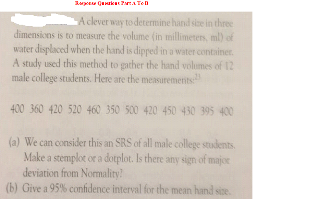 Solved Response Questions Part A ToB A clever way to | Chegg.com